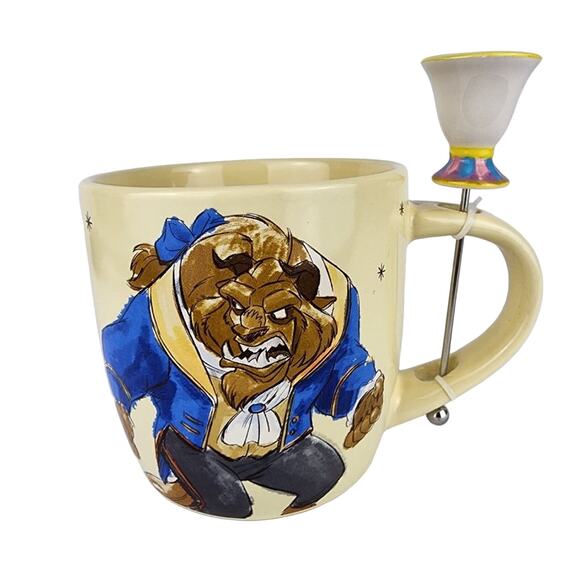 Disney | Dining | Disney Beauty And The Beast Ceramic Mug With Chip ...